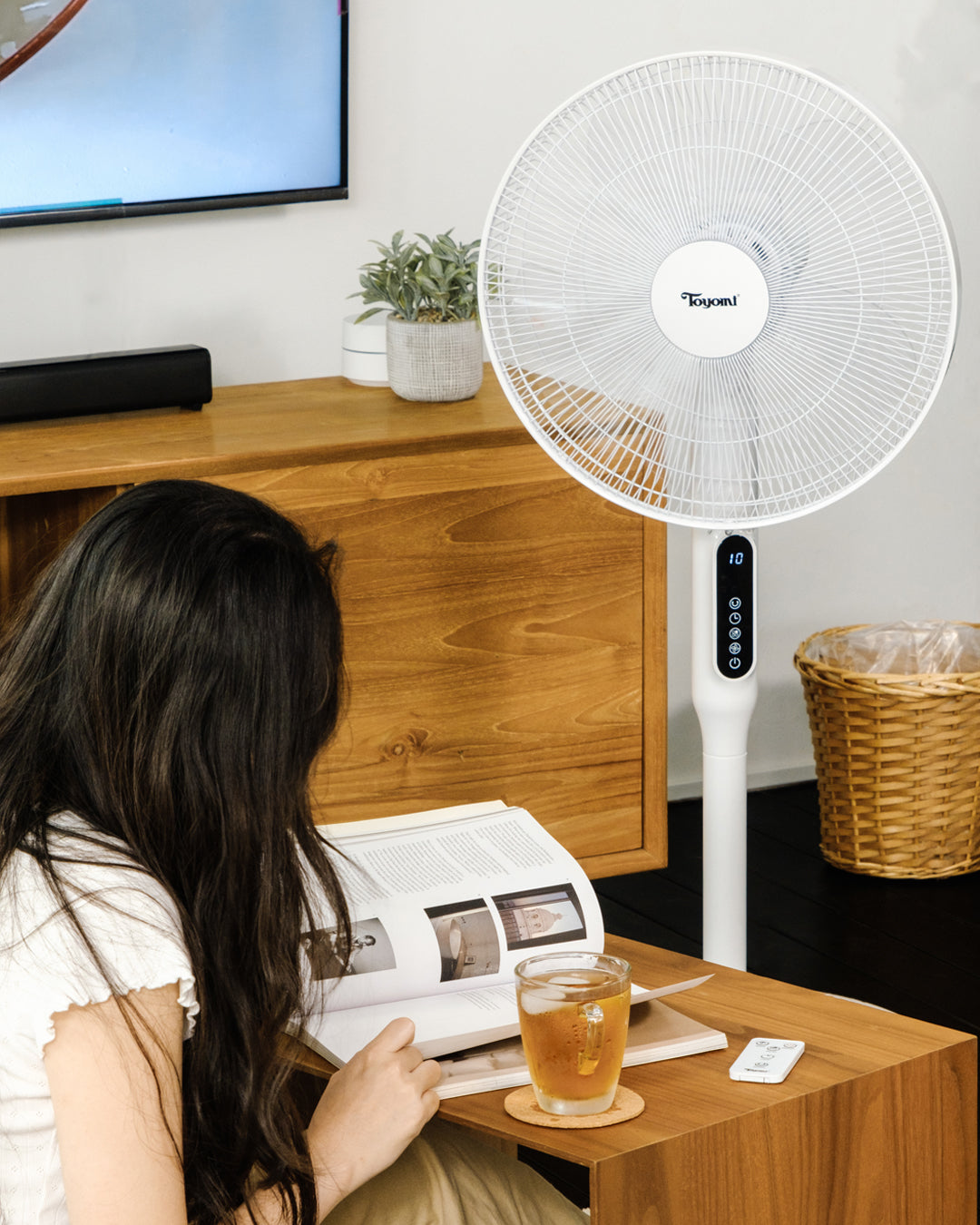 TOYOMI 16” 2-in-1 Adjustable Stand Fan FS 4088R | TOYOMI